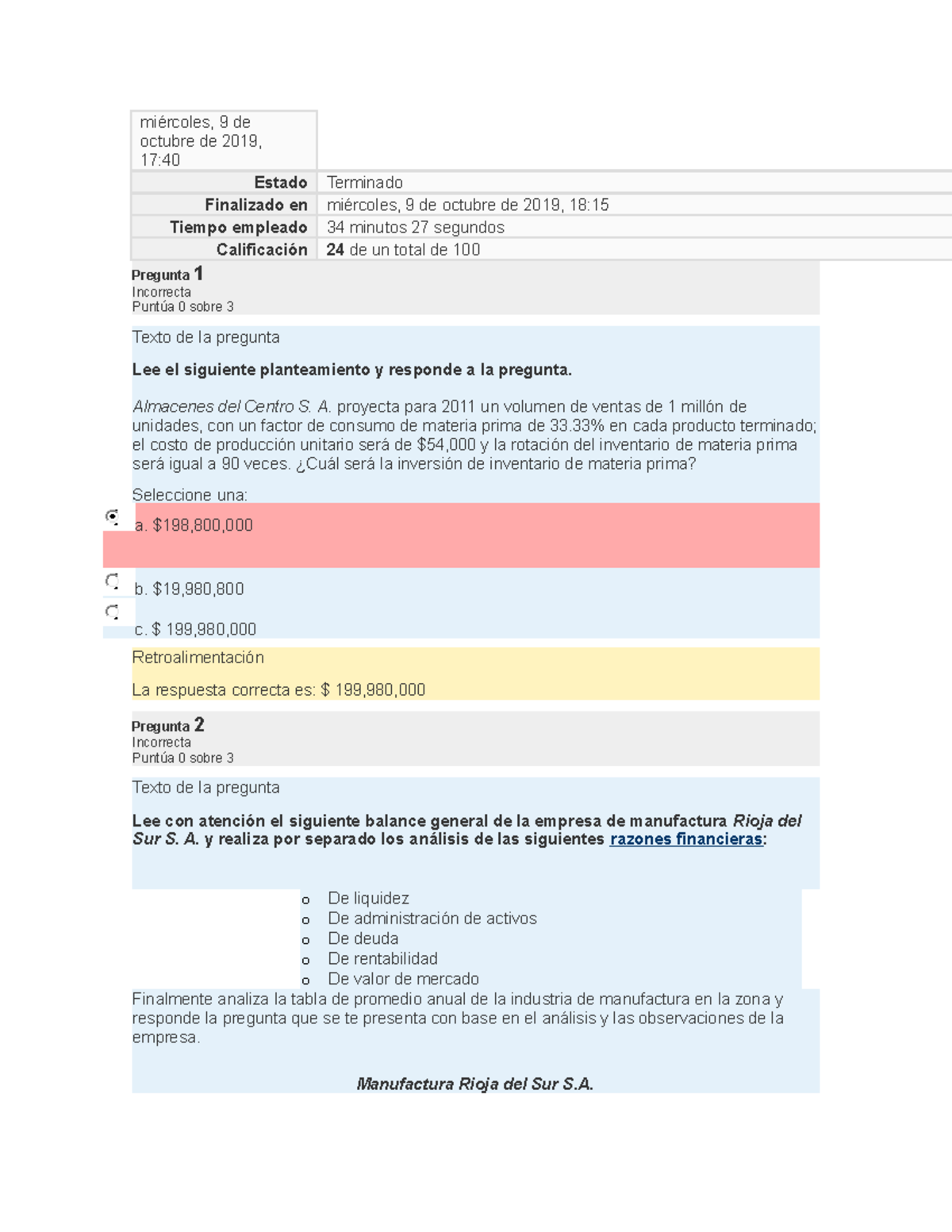 Cuestionario 4 evaluación de puestos y salarios - miércoles, 9 de ...