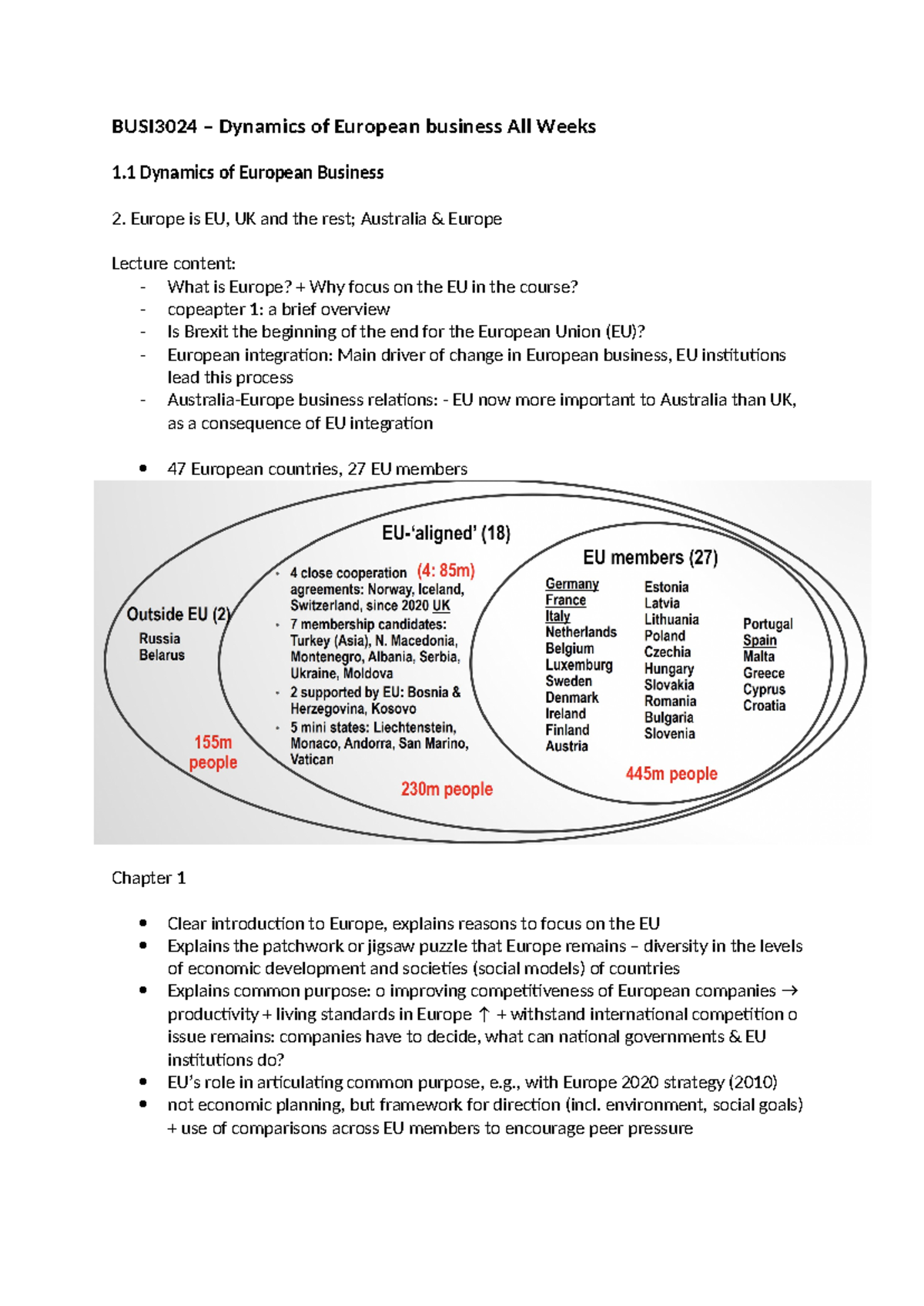 BUSI3024 - All weeks - BUSI3024 – Dynamics of European business All ...