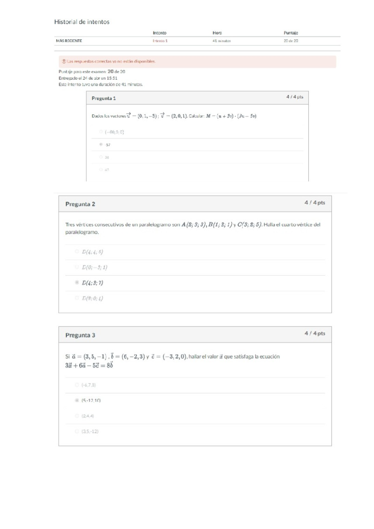 Practica Evaluación continua - Vectores en R3 - Introducción a la matemática para ingeniería ...