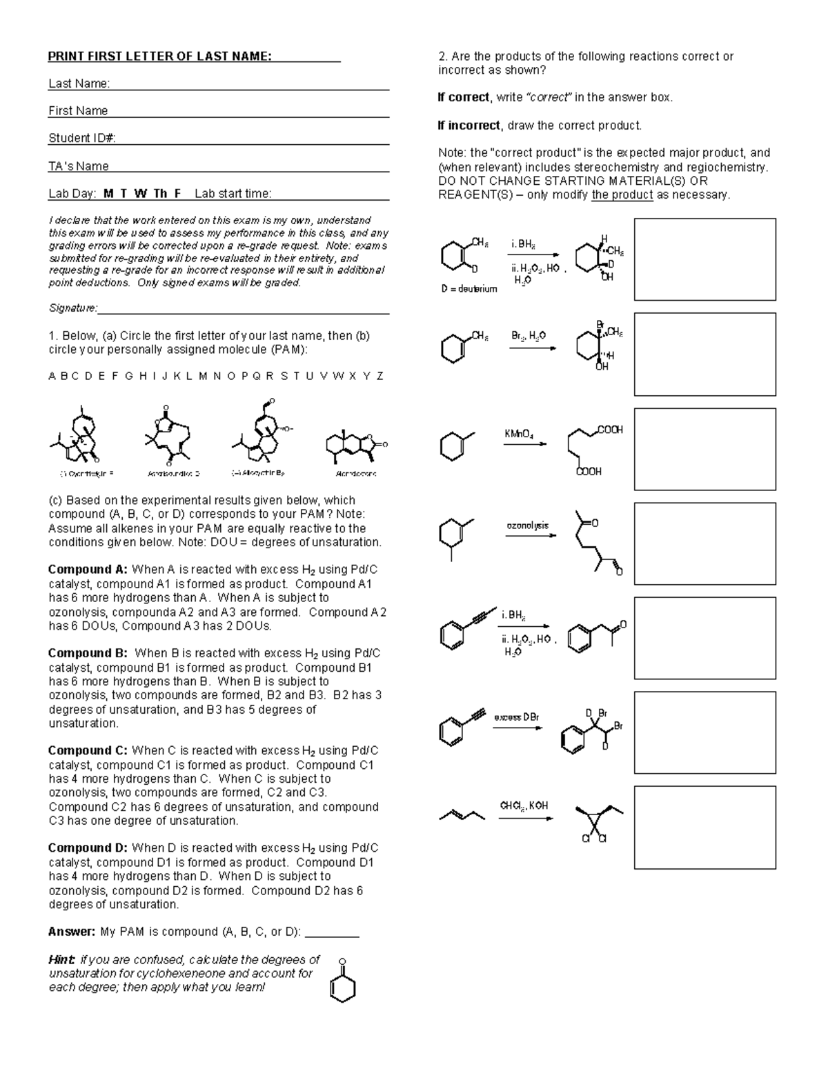 Midterm 2 Practice Test PRINT FIRST LETTER OF LAST NAME Last Name midterm-2-practice-test-print-first-letter-of-last-name-last-name