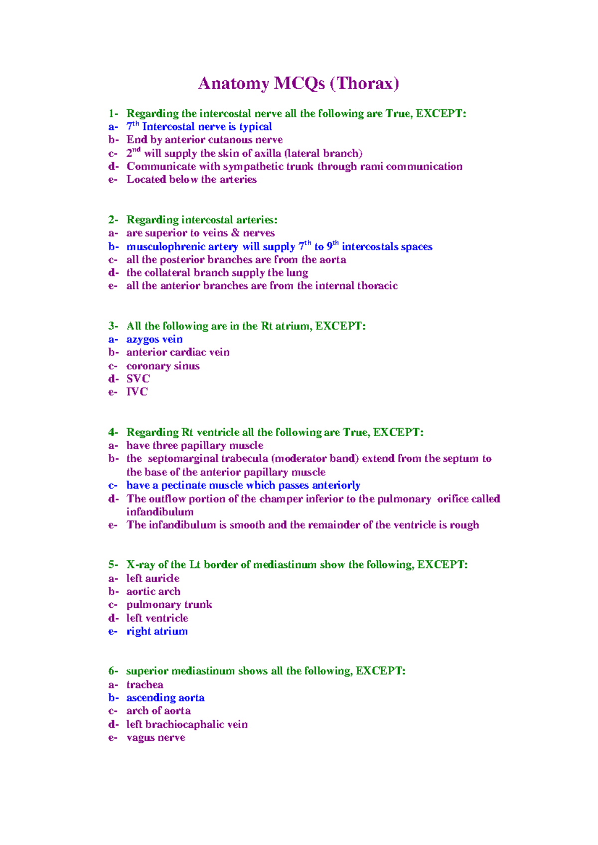 I am sharing 'Anatomy MCQs (thorax) (2)' with you 240425 12014 9 ...