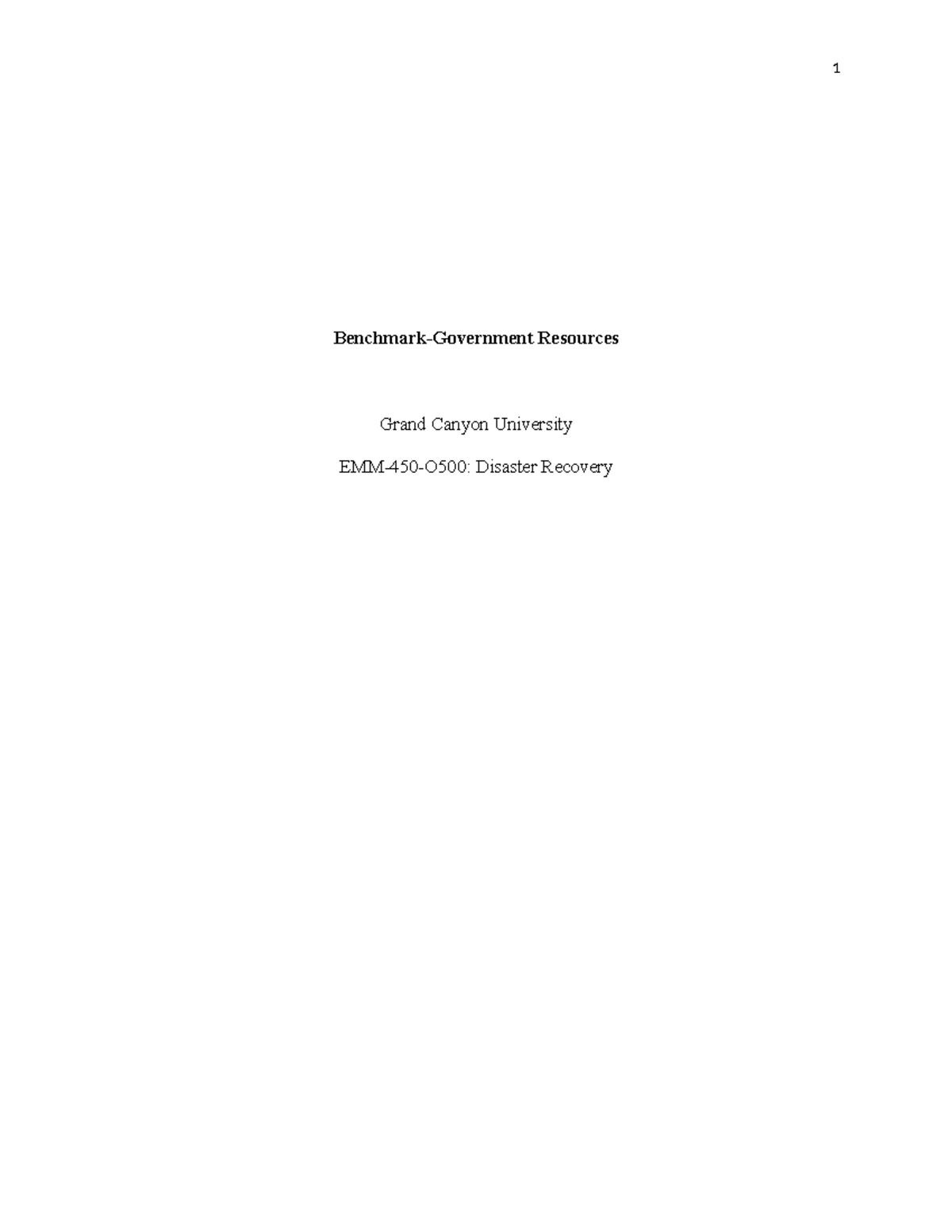 Benchmark Government Resources 2 - 1 Benchmark-Government Resources ...