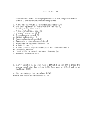 4610 ch 16 - Homework_Chapter_16 - Homework 4 Chapter 16: Which one of the following statements ...
