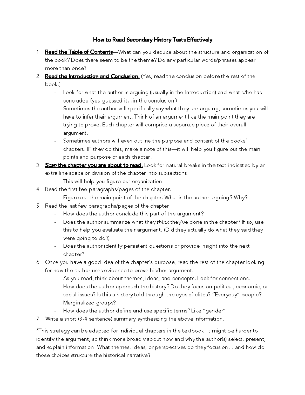 How to Read Secondary Texts Effectively - How to Read Secondary History ...