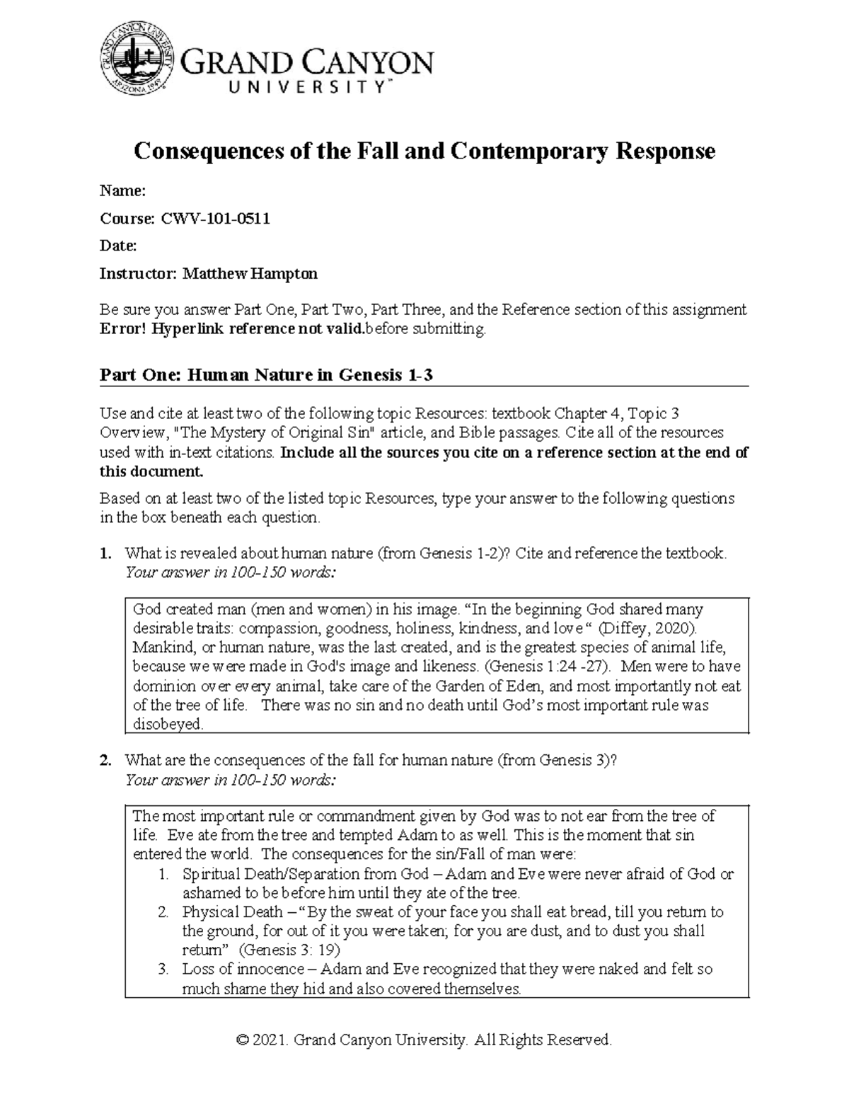CWV 101 301 RS T3Conseq Of The Fall Contemporary Response Online ...