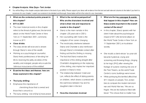 Chapter 4 Analysis Table - Chapter Analysis: Nine Days – Toni Jordan ...