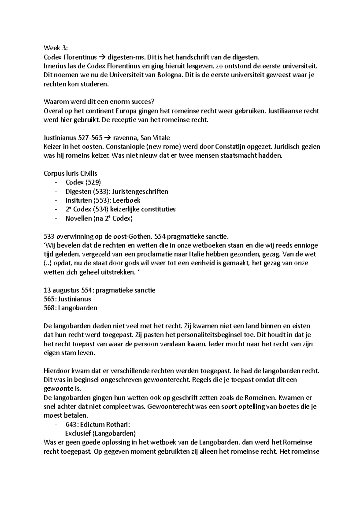 Rechtgeschiedenis week 3 - Week 3: Codex Florentinus digesten-ms. Dit ...