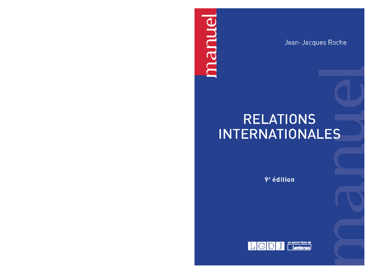 9782275090924 - Jjjjj - RELATIONS INTERNATIONALES Jean-Jacques Roche 9 ...