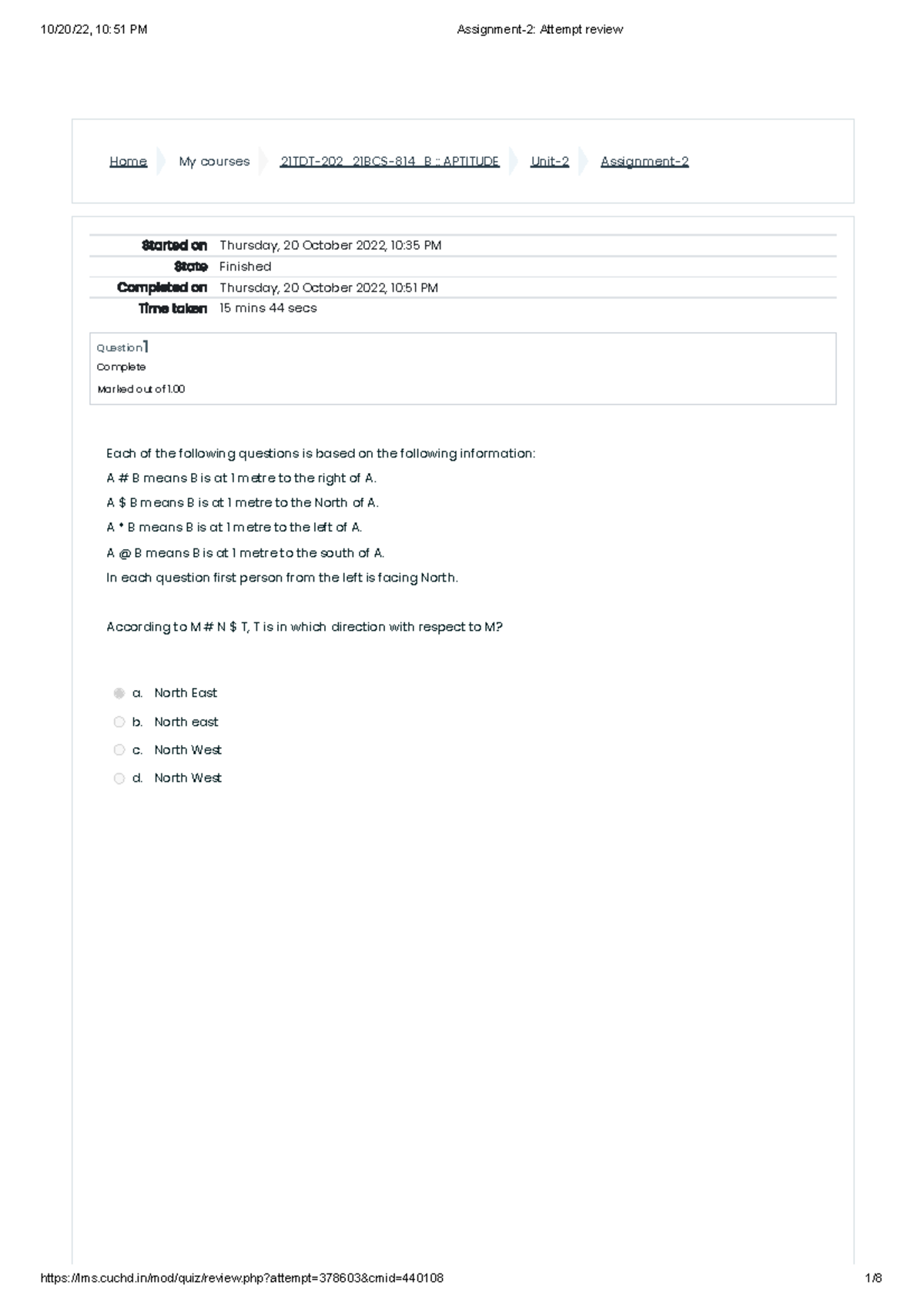 Assignment-2 Attempt review-1 - Home My courses 21TDT-202_21BCS-814_B ...