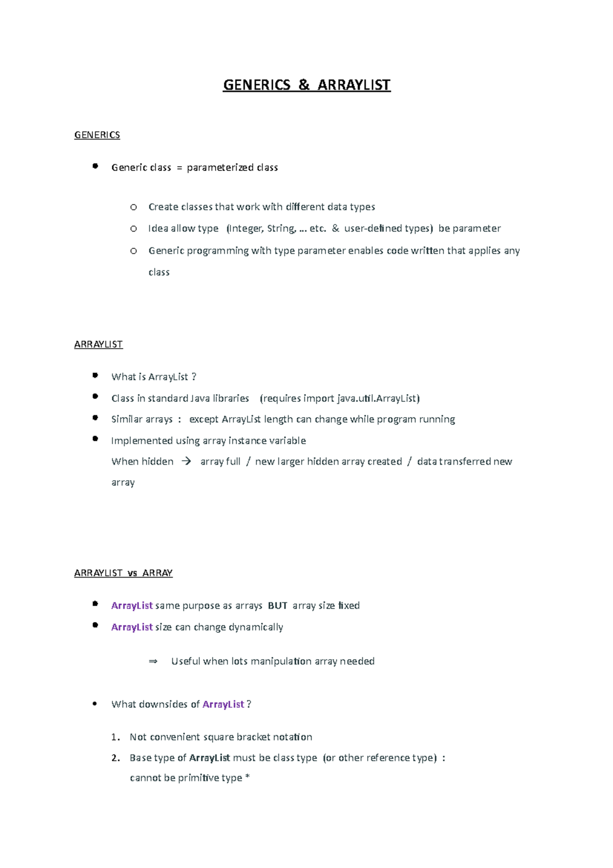 14 Generics Csc1015f Uct Generics And Arraylist Generics Generic