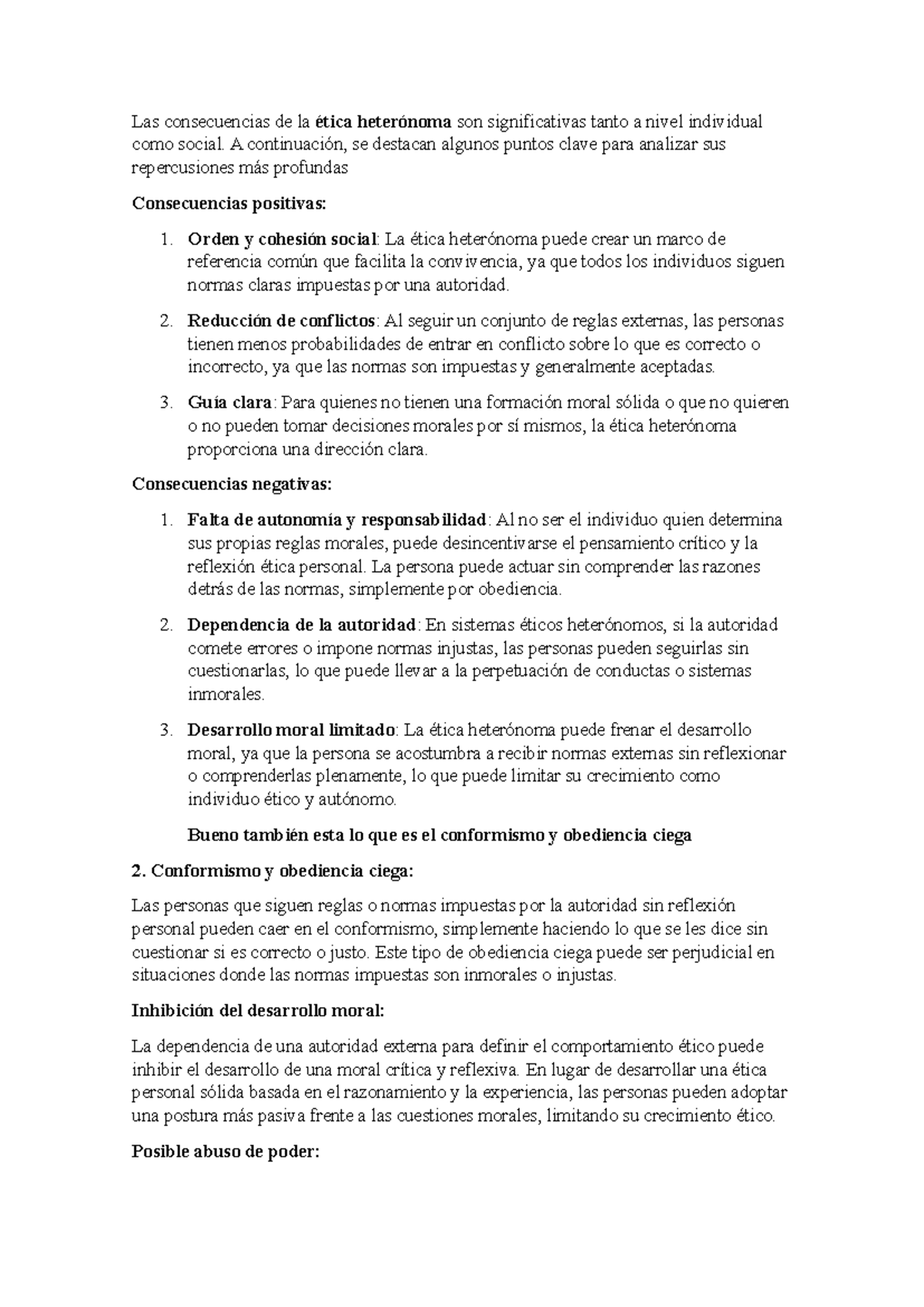 EXPO Eticaaaaa - exposicion de etica - Las consecuencias de la ética ...