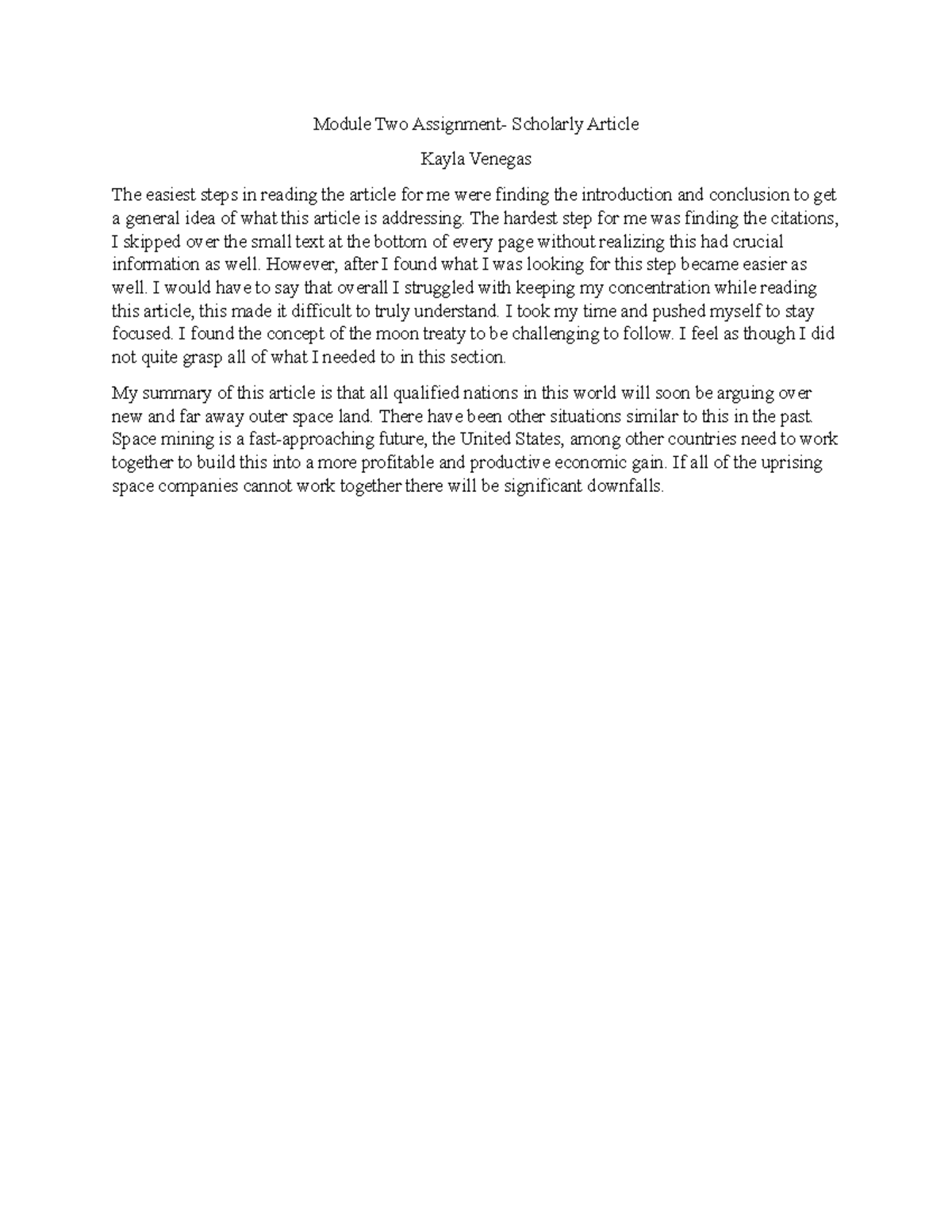 Module Two Assignment- Liberal Arts, Scholarly Article - Module Two ...