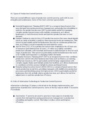 Production Control Systems 5-6 - #5. Benefits of Production Control ...