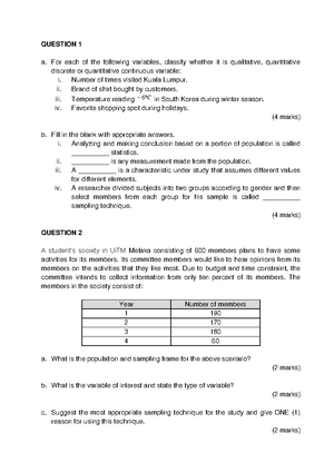 STA104 - Chapter 1 - Student's note - Introduction to Statistics Notes ...