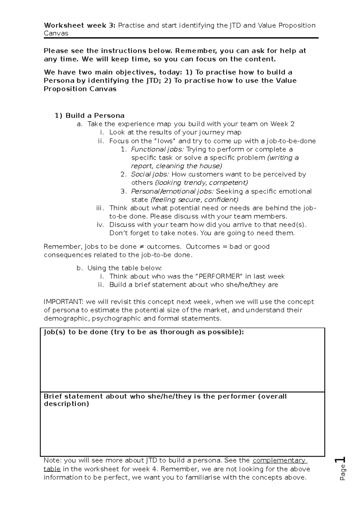 Week 3 Worksheet - lecture notes - Worksheet week 3: Practise and start ...
