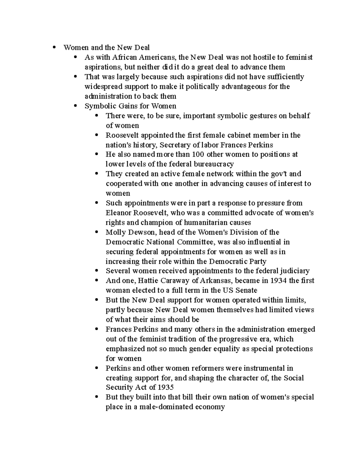 New Deal pt 4 - Roosevelts New Deal - Women and the New Deal As with ...