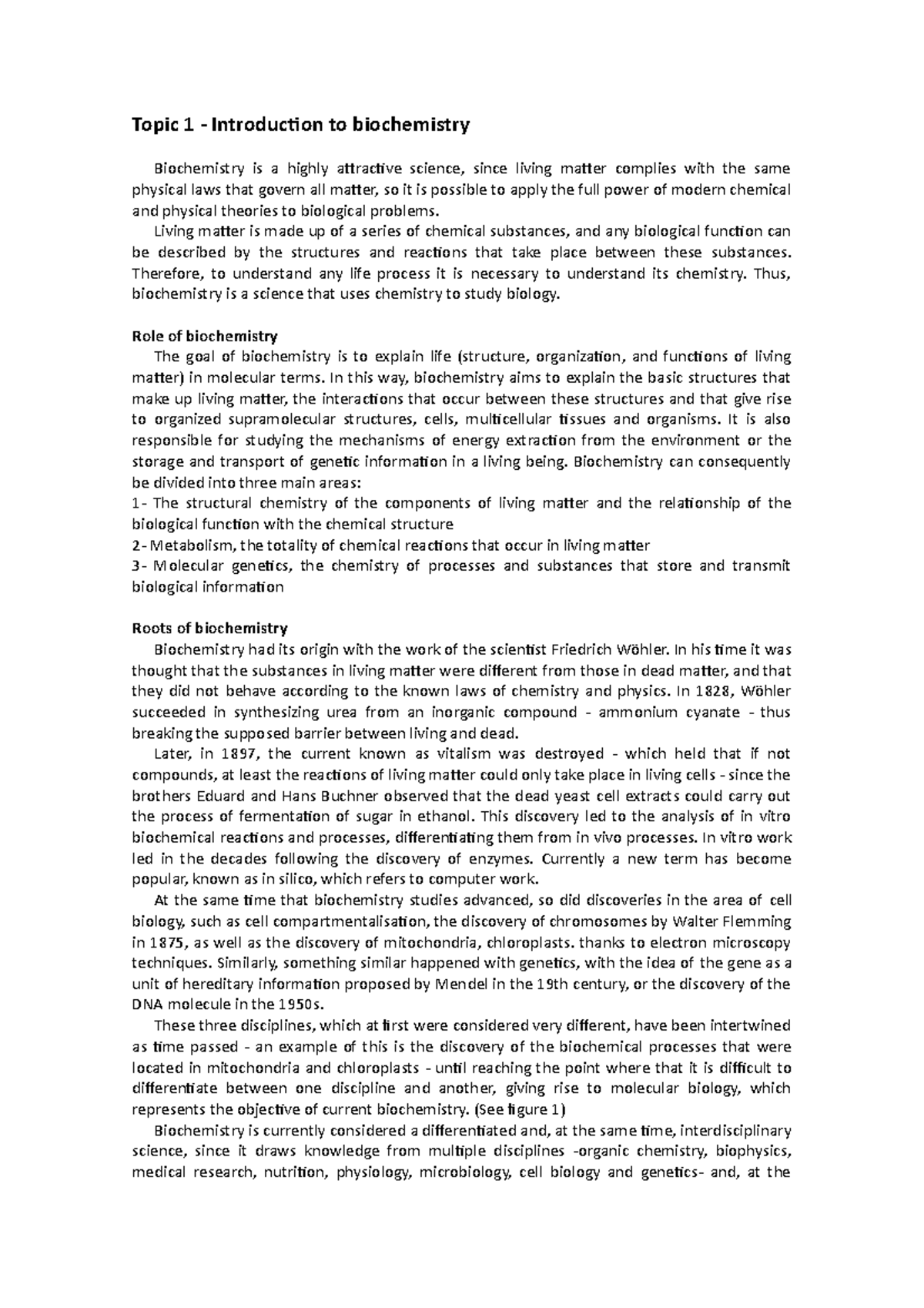 Unit 1 Cell Biology - Lecture notes 1 - Topic 1 - Introduction to ...
