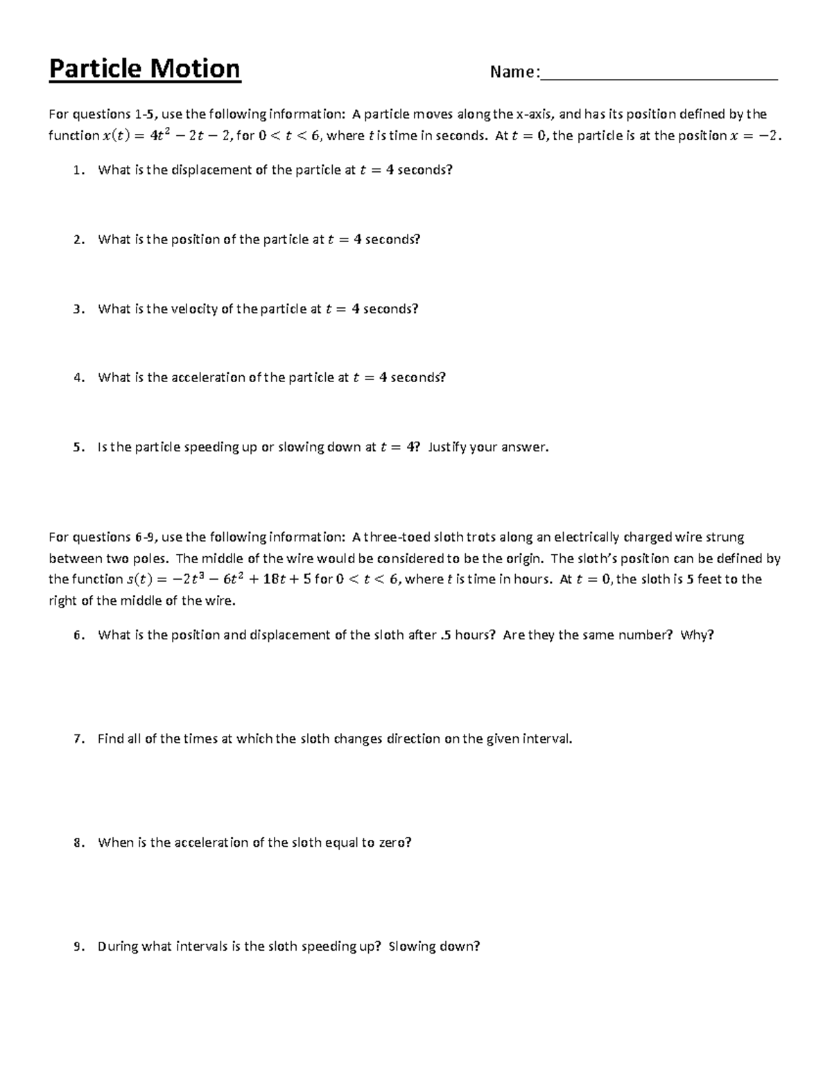 Particle Motion - rev - Particle Motion Name ...