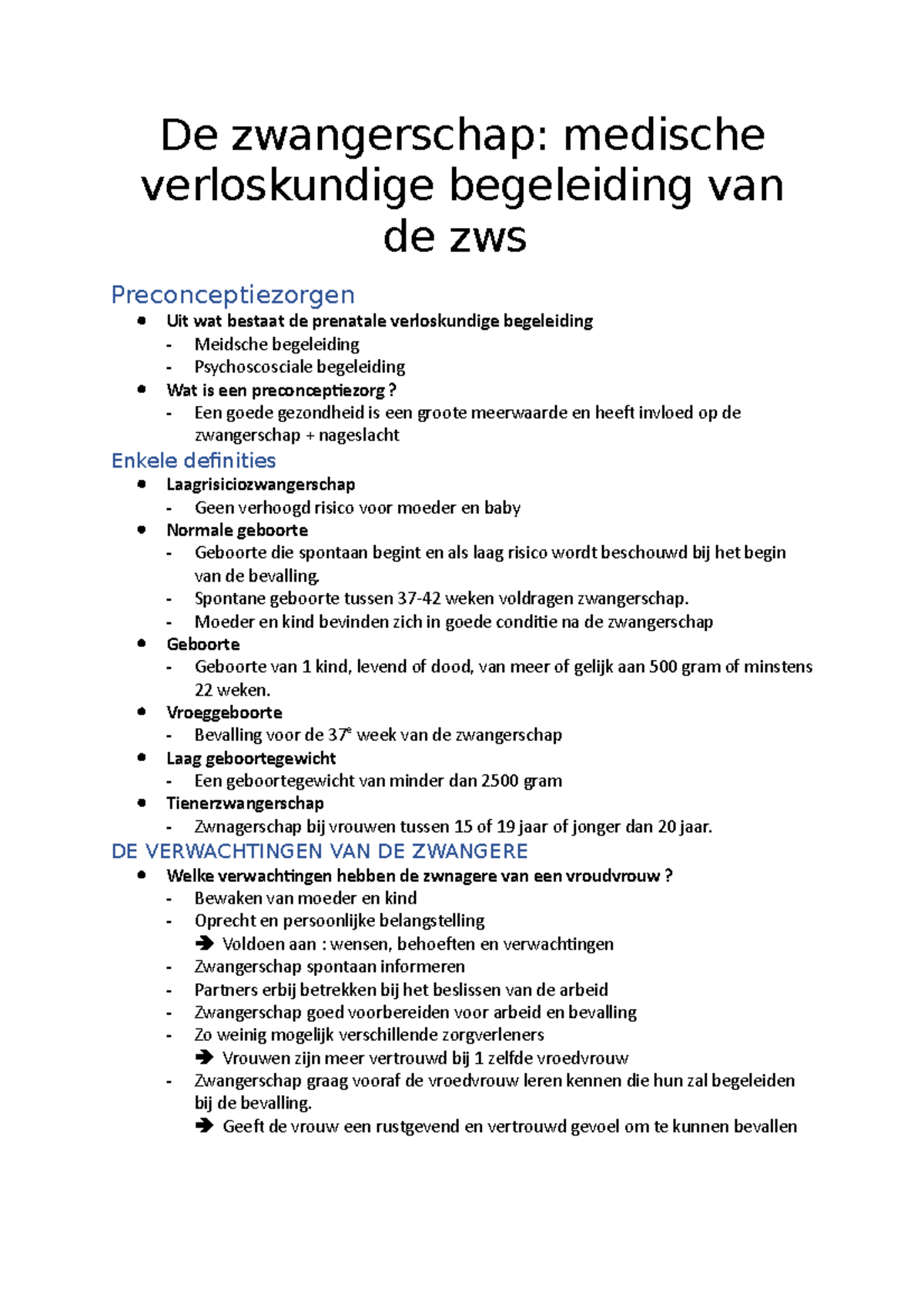De zwangerschap= medisch verloskunidg begeleid deel 1 - De zwangerschap ...