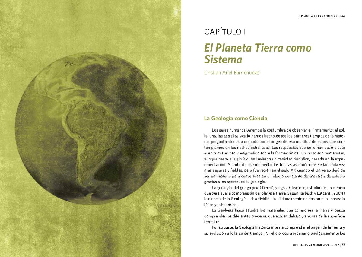 Barrionuevo - Unidad 1 - 13 - CAPíTULO I El Planeta Tierra como Sistema Cristian Ariel ...