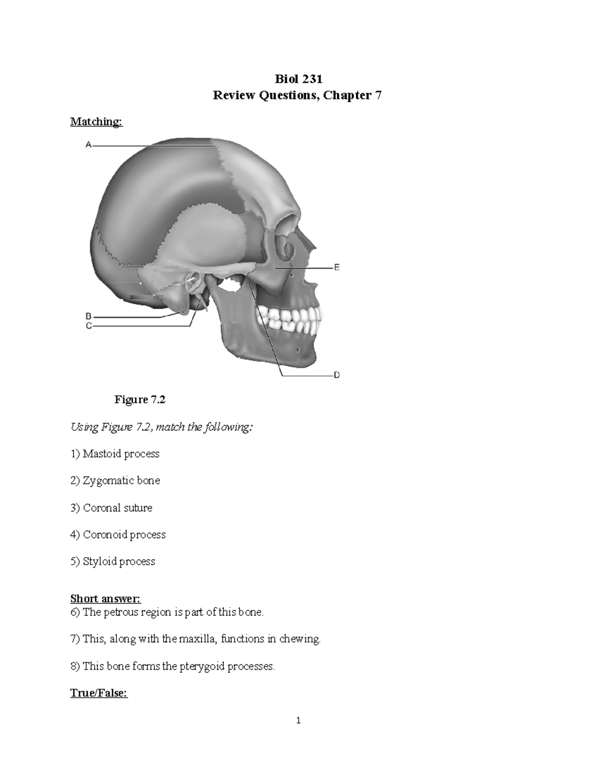 Biol+231 Hmwk7 - Study guide assignment - Biol 231 Review Questions ...