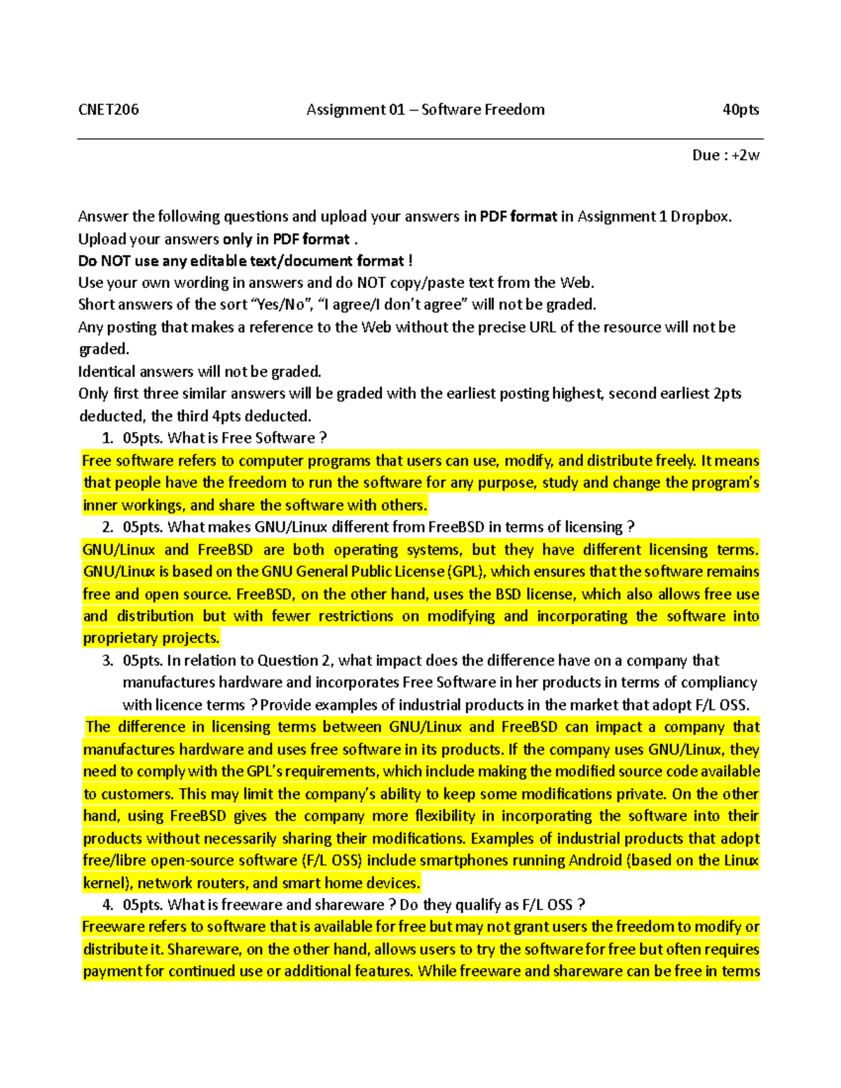 Assignment 1 - summary of math class notes - CNET206 Assignment 01 ...