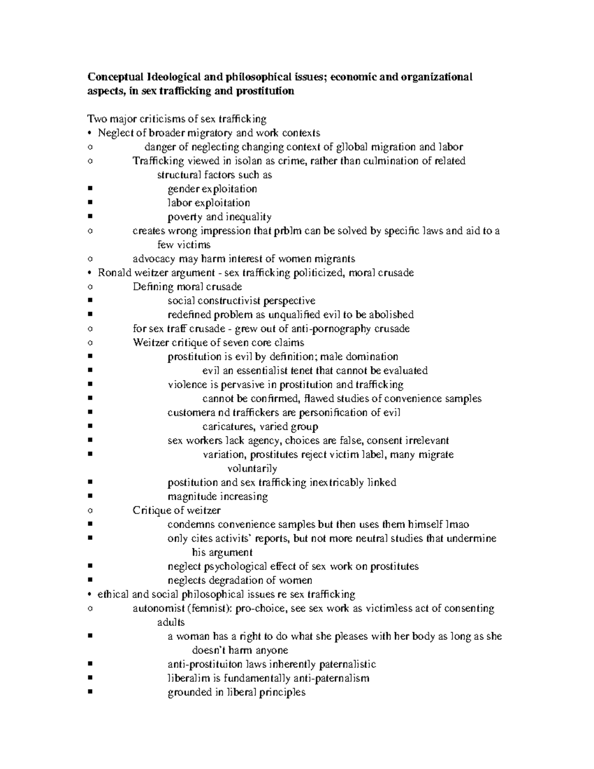 Conceptual Ideological and philosophical issues - Studocu