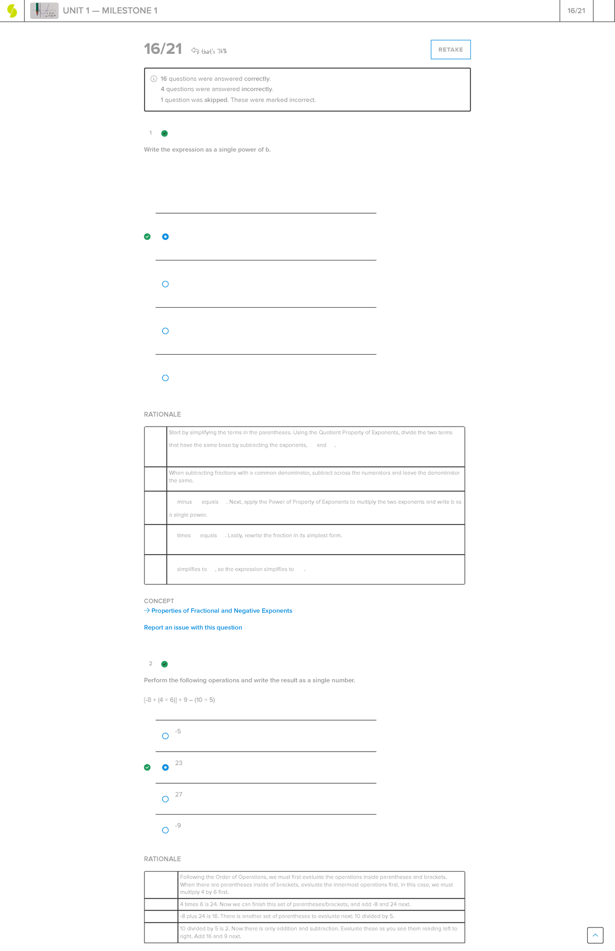 Unit1 -Milestone 1 - Math - 1 CONCEPT → Properties of Fractional and ...