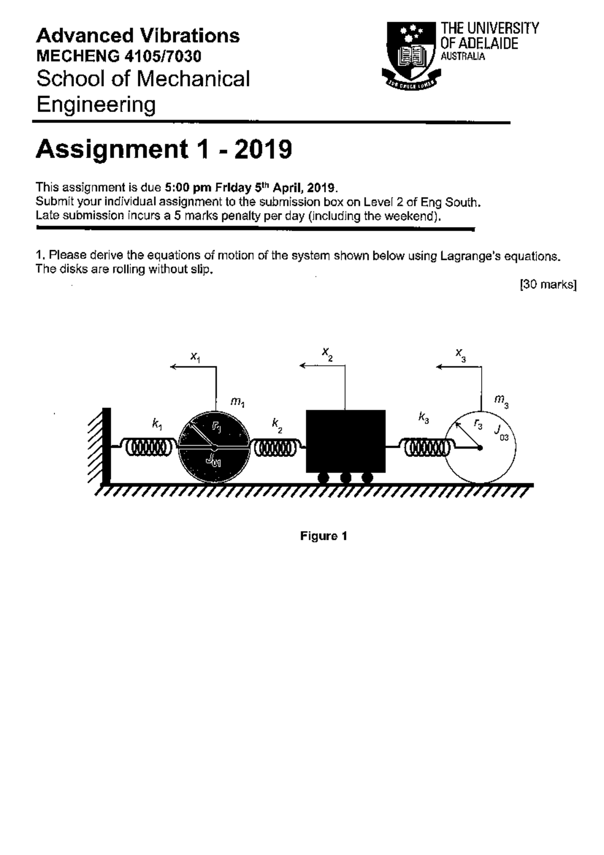 Assignment 1 -2019 - MECH ENG 4105 - Studocu