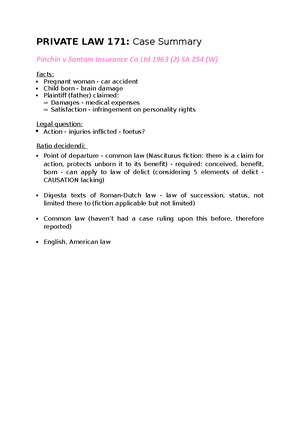 Private Law case summaries - +-Private Law case summaries: Ex Parte ...