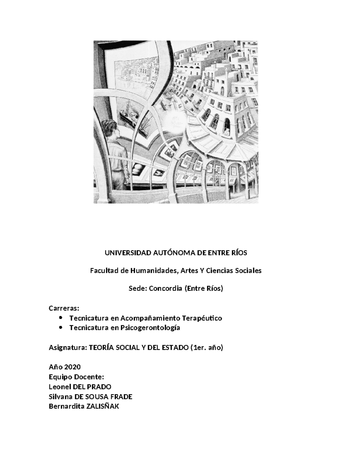 Programa TSYE 2021 - UNIVERSIDAD AUTÓNOMA DE ENTRE RÍOS Facultad de ...