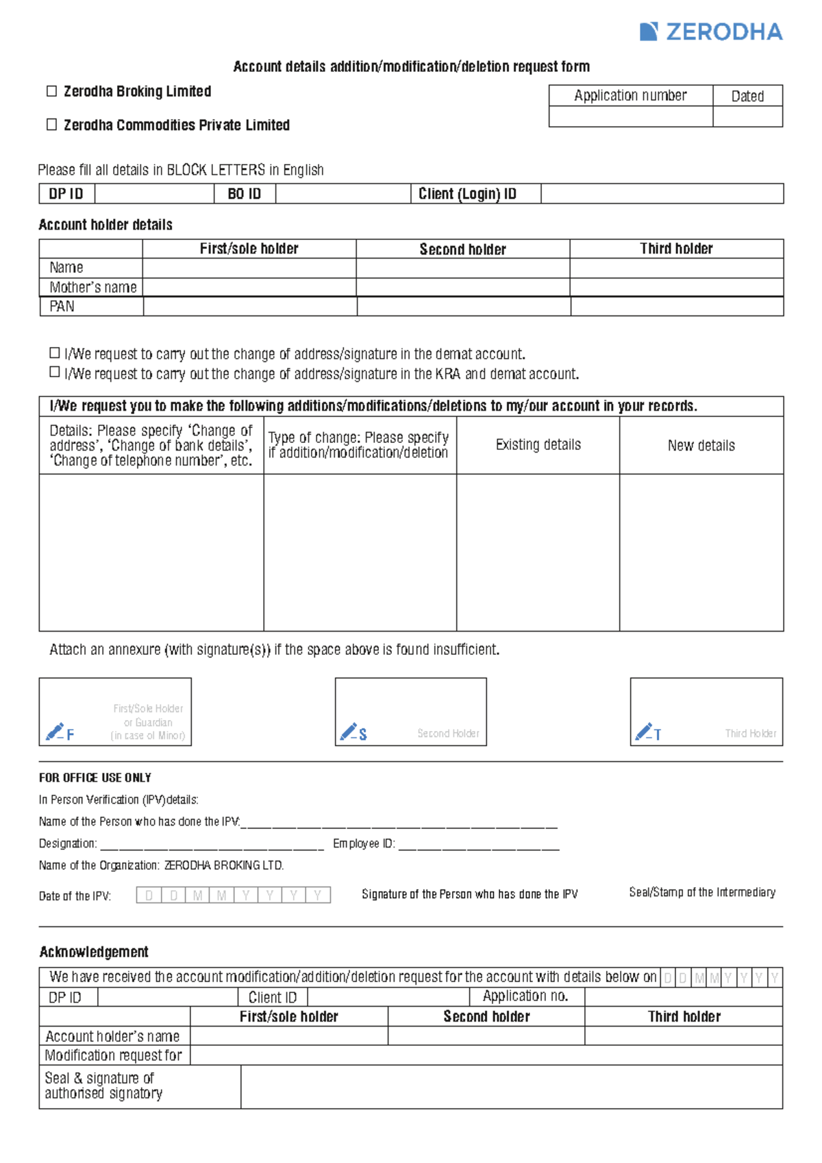 Account Details Modification Deletion Form (2)(1) (1) - Account holder ...