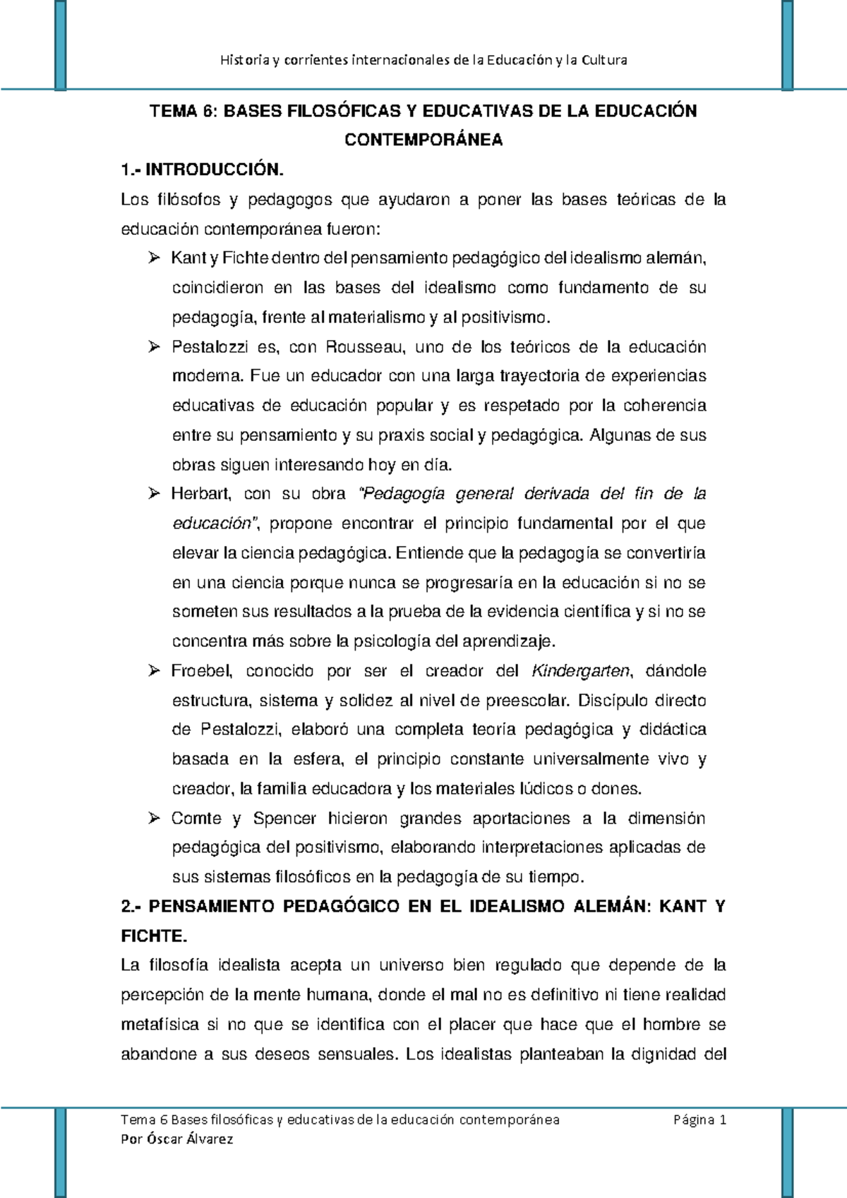 Tema 7 Bases filósoficas y educativas de la educación contemporánea ...
