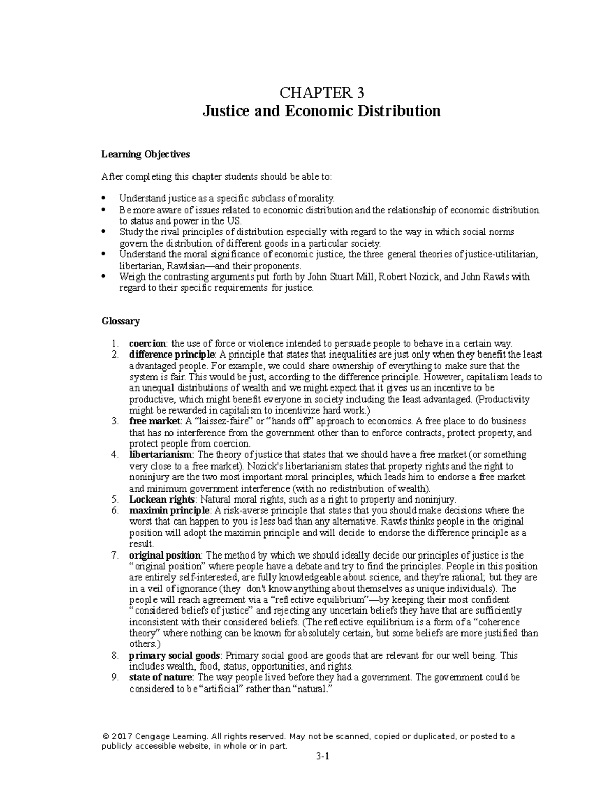 PHIL 331: Chapter 3 Justice and Economic Distribution - CHAPTER 3 ...