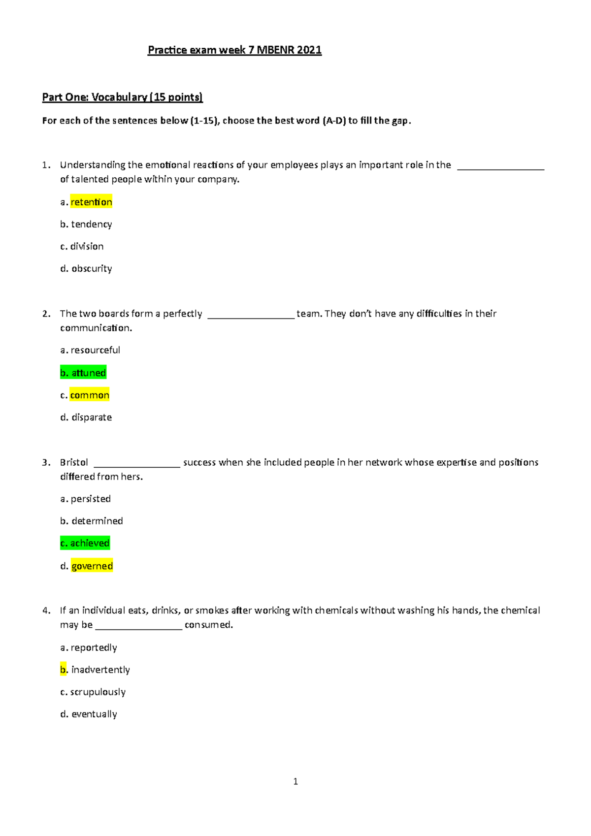 Clean Practice exam week 7 Mbenr 2021 - Practice exam week 7 MBENR 2021 ...
