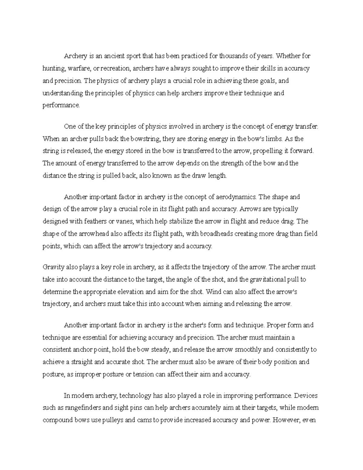 The Physics of Archery An Exploration of the Science behind Precision ...