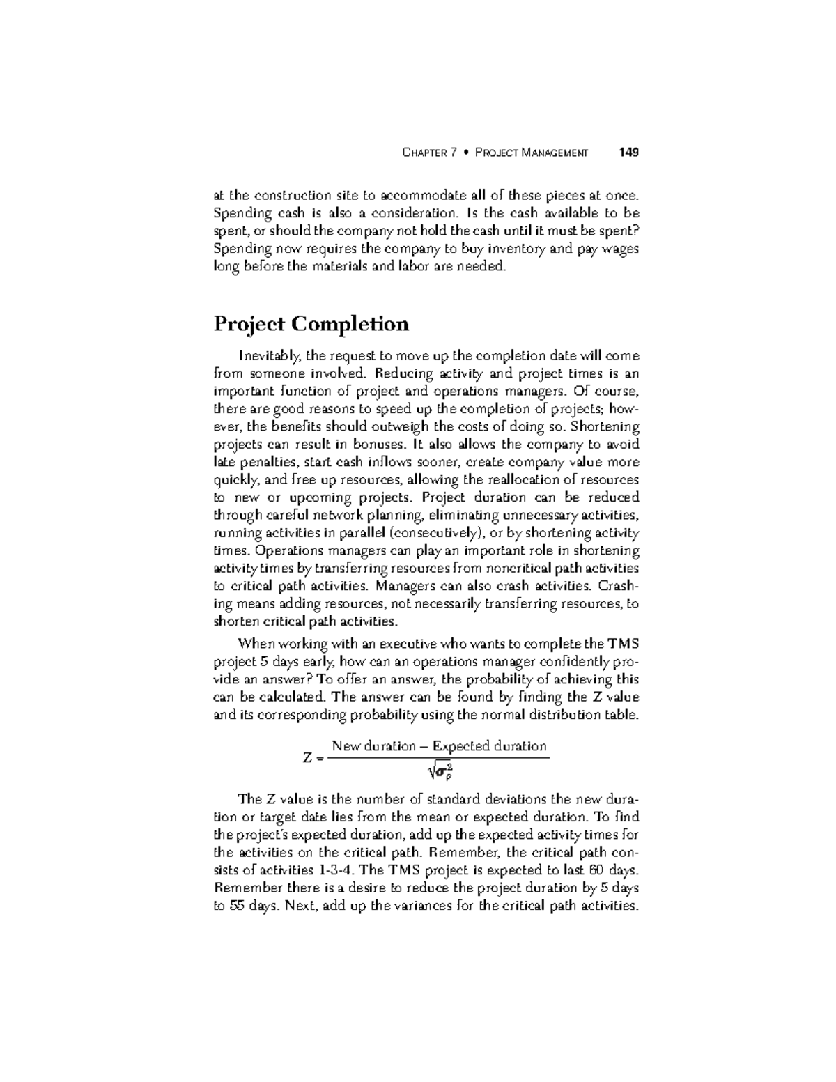 Split PDFFile 149 to 152 - CHAPTER 7 • PROJECT MANAGEMENT 149 at the ...