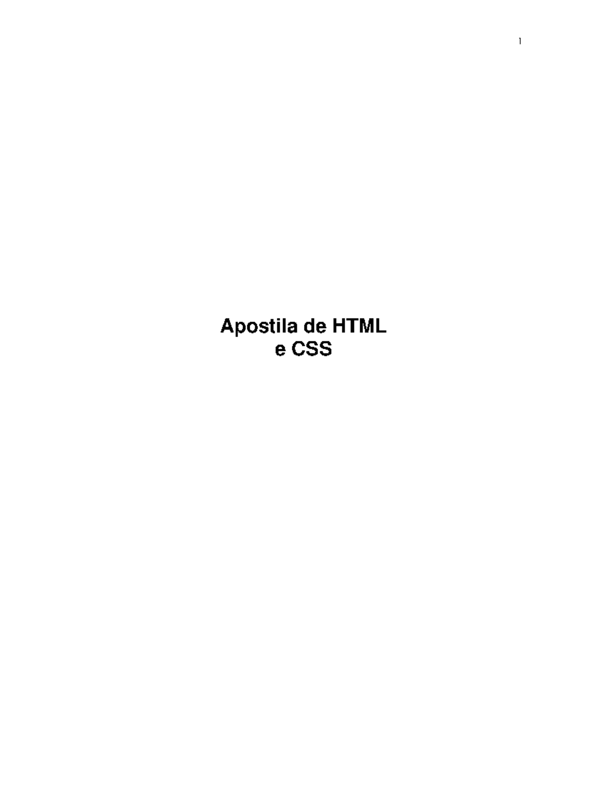 Apostila Html e Css - explicações e analises sobre o conteudo da ...