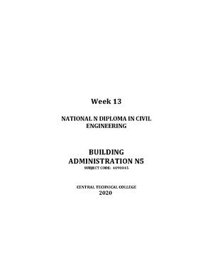 Building Administration N5 Study Guide - STUDY GUIDE NATIONAL N ...