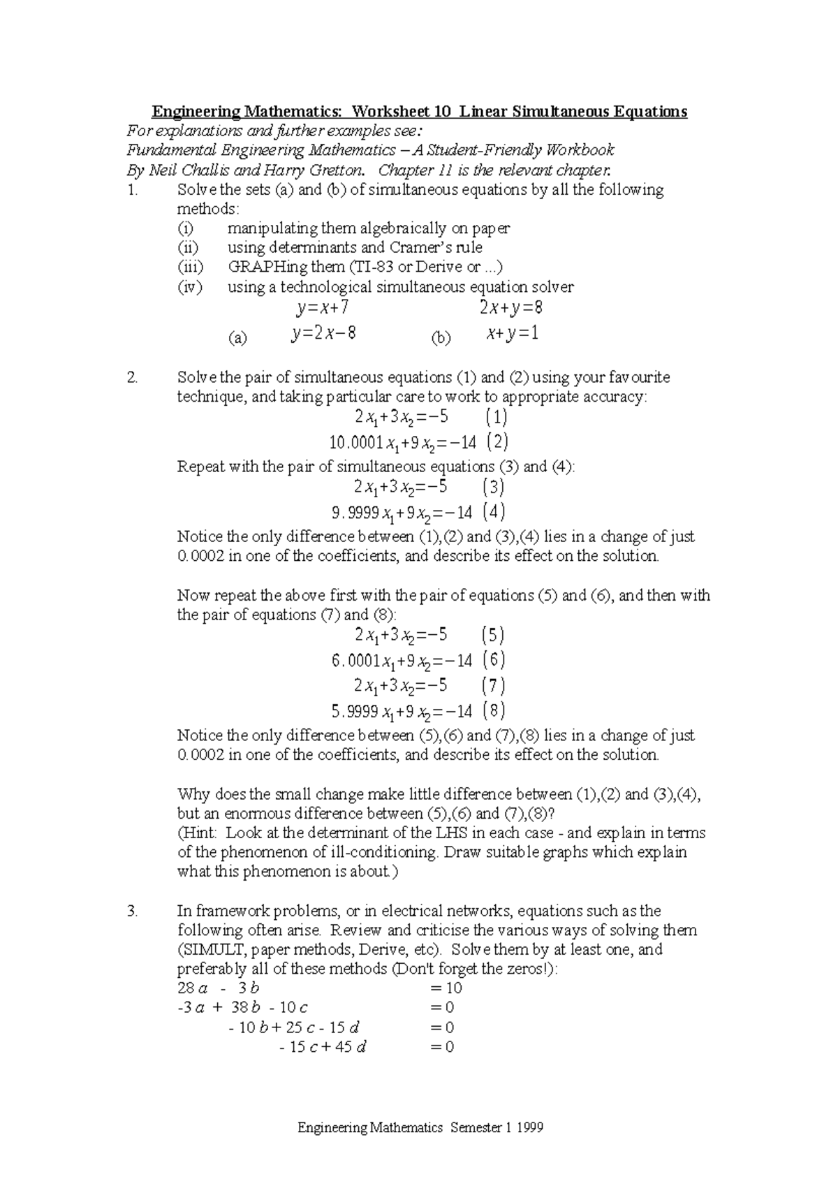 Worksheet 10 - tutorial questionsYear 1 - Engineering Mathematics ...