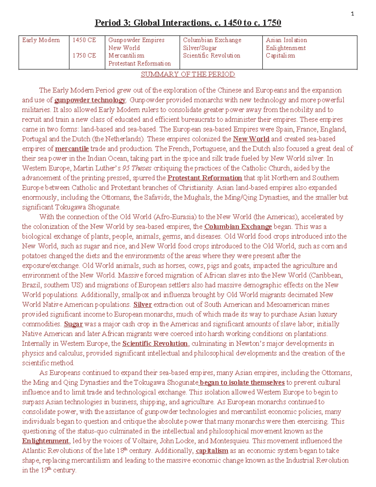 APWH book Period 3 modern (2) - Period 3: Global Interactions, c. 1450 ...