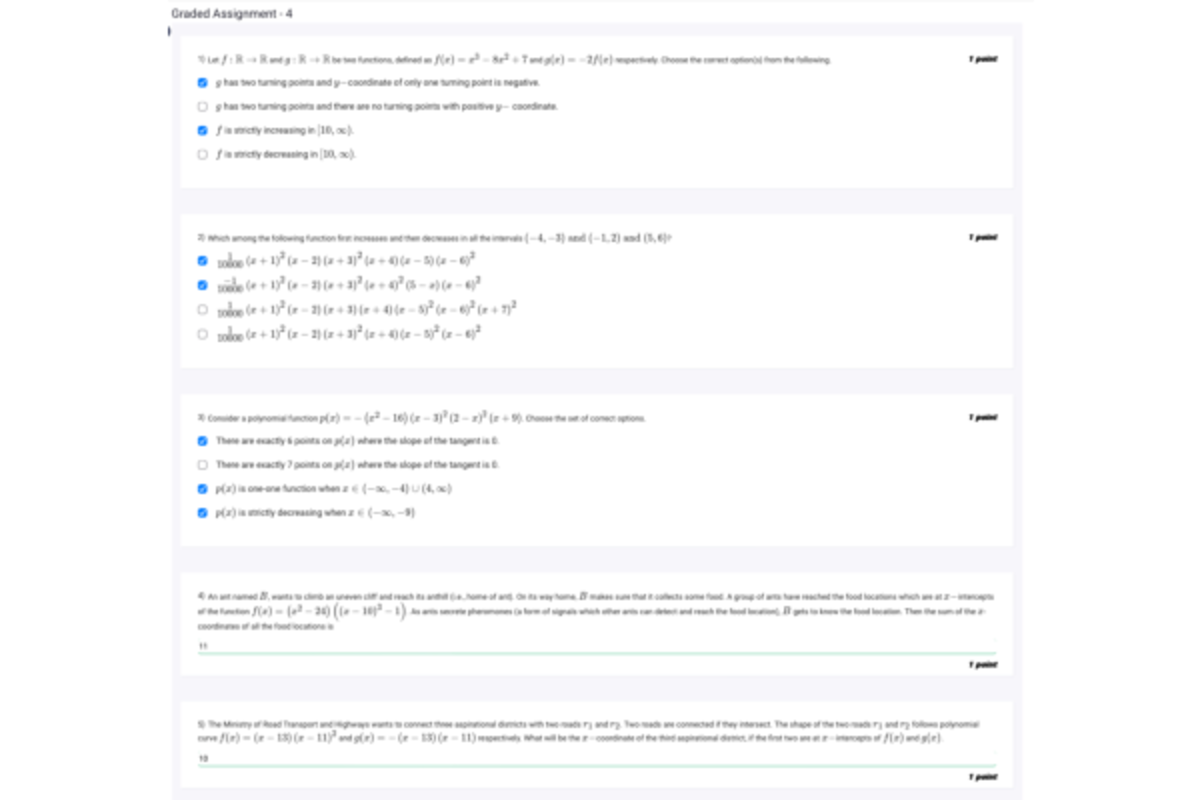 Maths Week 4 Assignment Solution Graded Assignment 4 Let F R R And G R R Be Two Functions