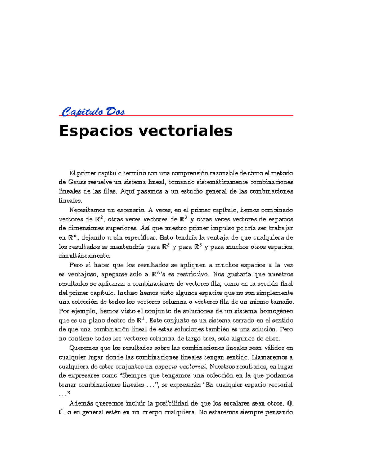Hefferon I2 - ejercicios bases y dimensión - Capítulo Dos Espacios ...