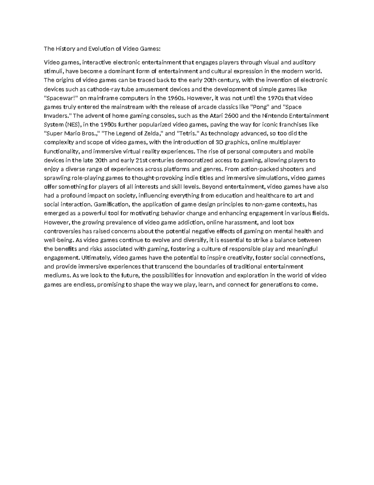 The History and Evolution of Video Games - The origins of video games ...