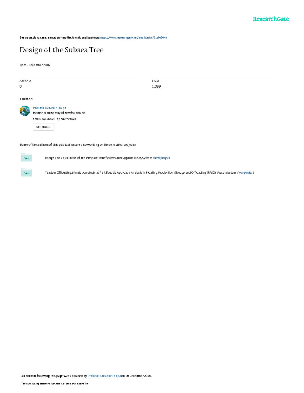 Design of the Subsea Tree - See discussions, stats, and author profiles ...