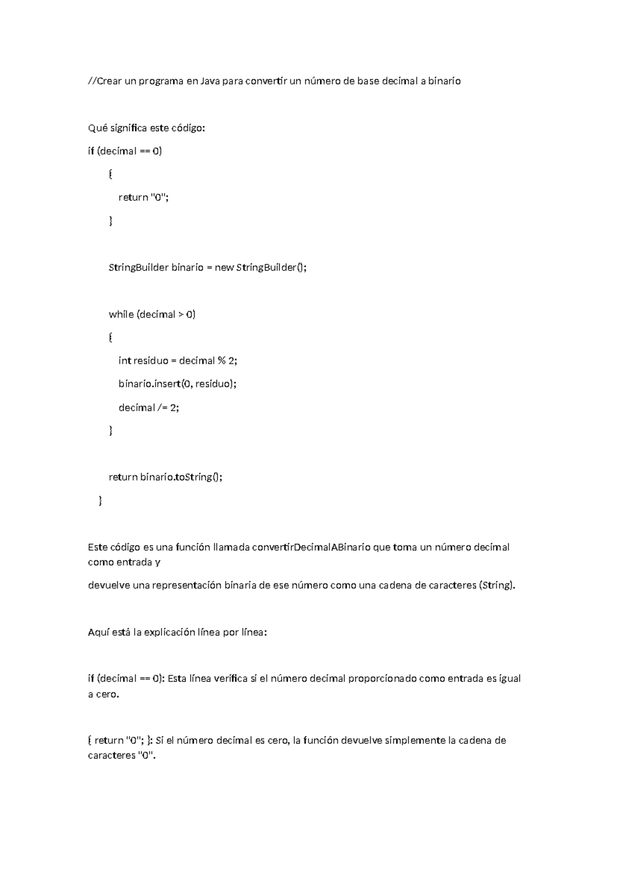 Crear un programa en Java para convertir un número de base decimal a ...
