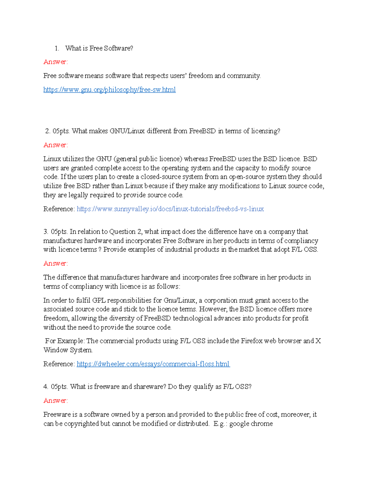 Linux unix lata assignment 1 - What is Free Software? Answer: Free ... Linux unix lata assignment 1 - What is Free Software? Answer: Free ...