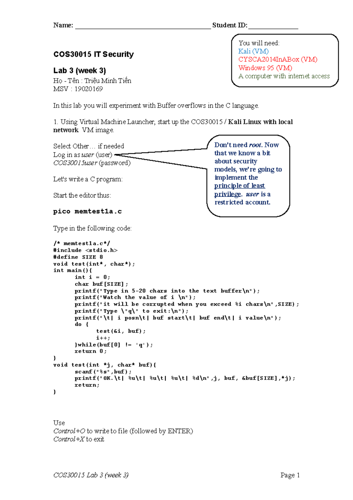 Lab 3 week 3 - abc - COS30015 IT Security Lab 3 (week 3) Họ - Tên ...