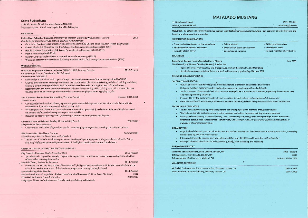 Sample-CV - note - Workplace English For Business Students I - Studocu