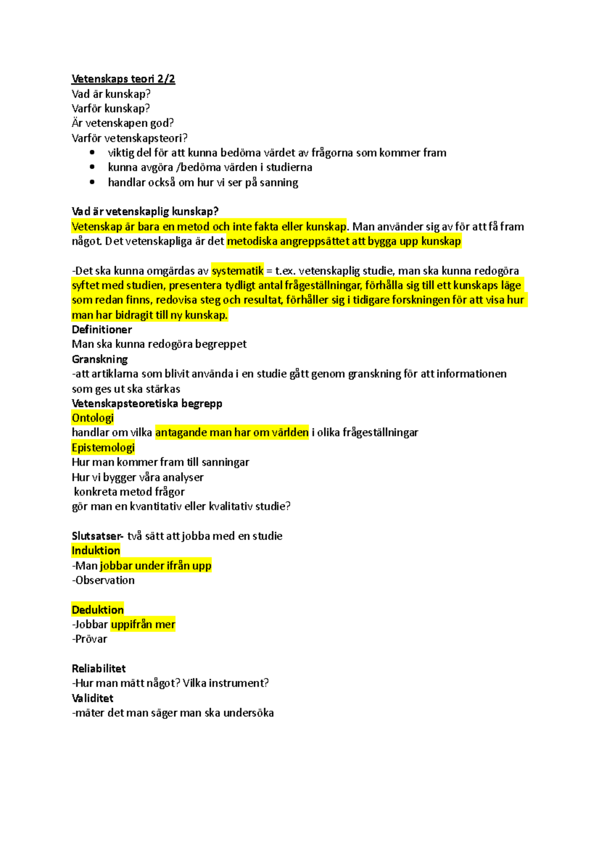 Vetenskaps teori 2 - Sammanfattning Business Forecasting - Vetenskaps ...